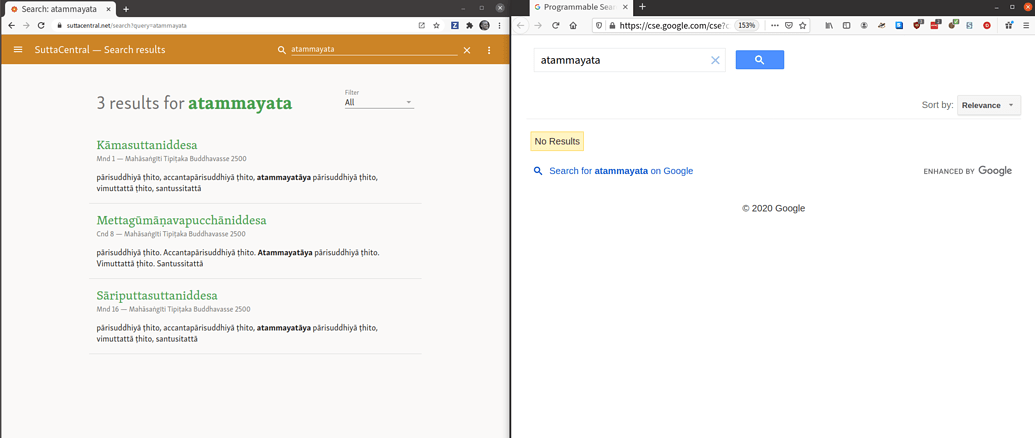 Google search for SuttaCentral - dev - Discuss & Discover